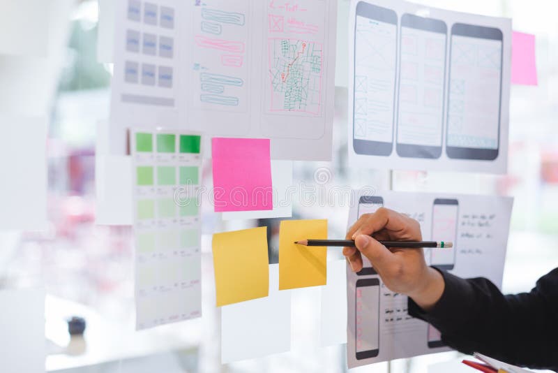 Creative Flat Lay Top View Photo of UX Designer Working Space and ...