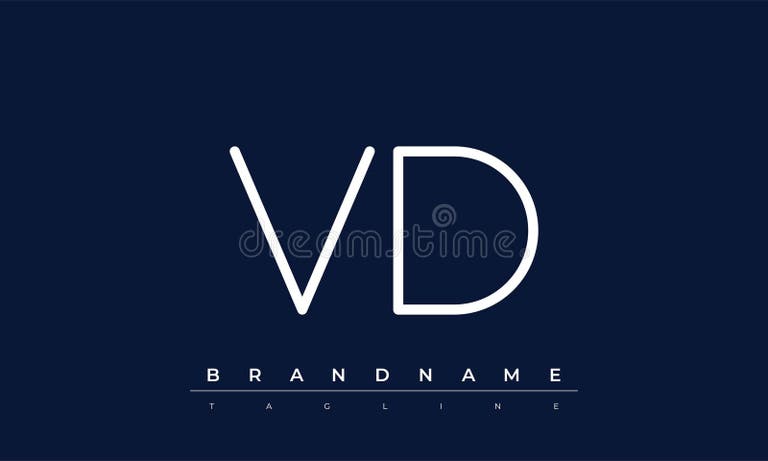 Creative VD Letter Initial Logo Vector Image Stock Vector ...