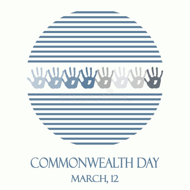 Creative Vector Abstract Round Logo with Blue Stripes for Commonwealth ...