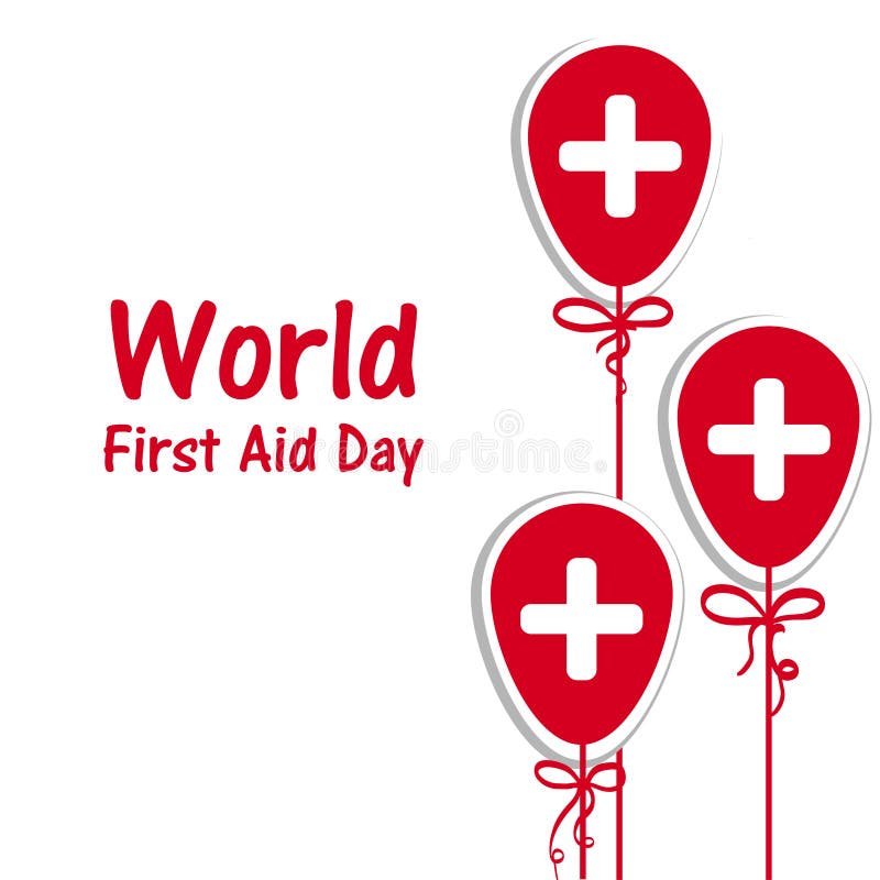 World First Aid Day with. Design Illustration Greating Card Stock ...