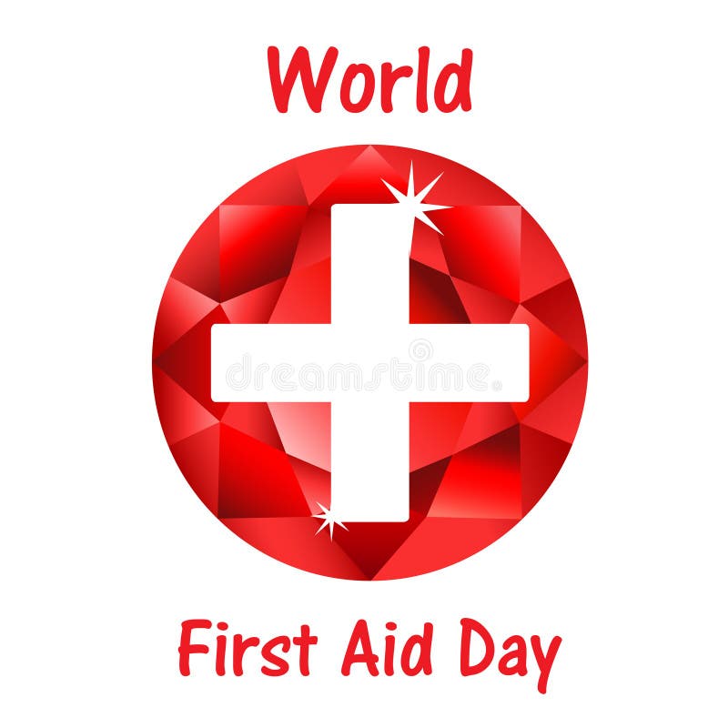 World First Aid Day with. Design Illustration Greating Card Stock ...