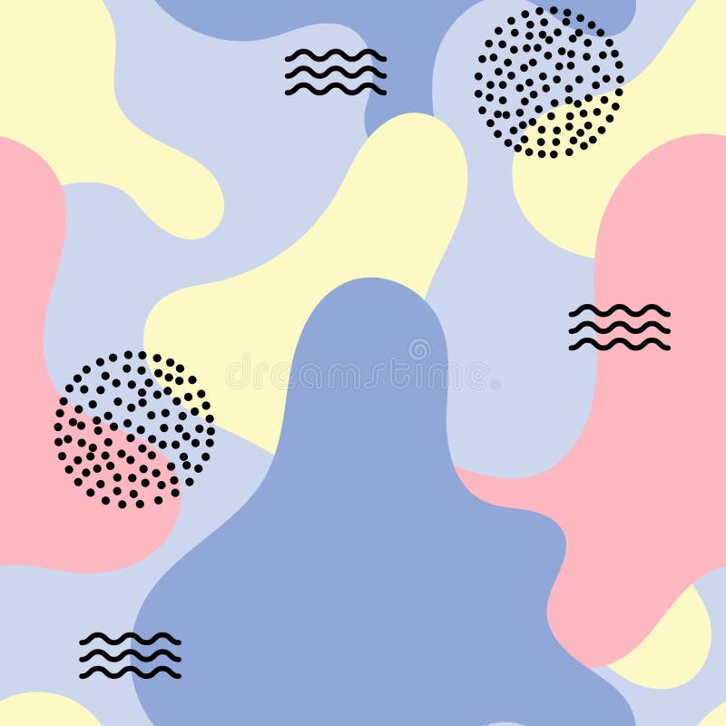 Creative Vector Background of Children Cartoon Color Splash Pattern ...