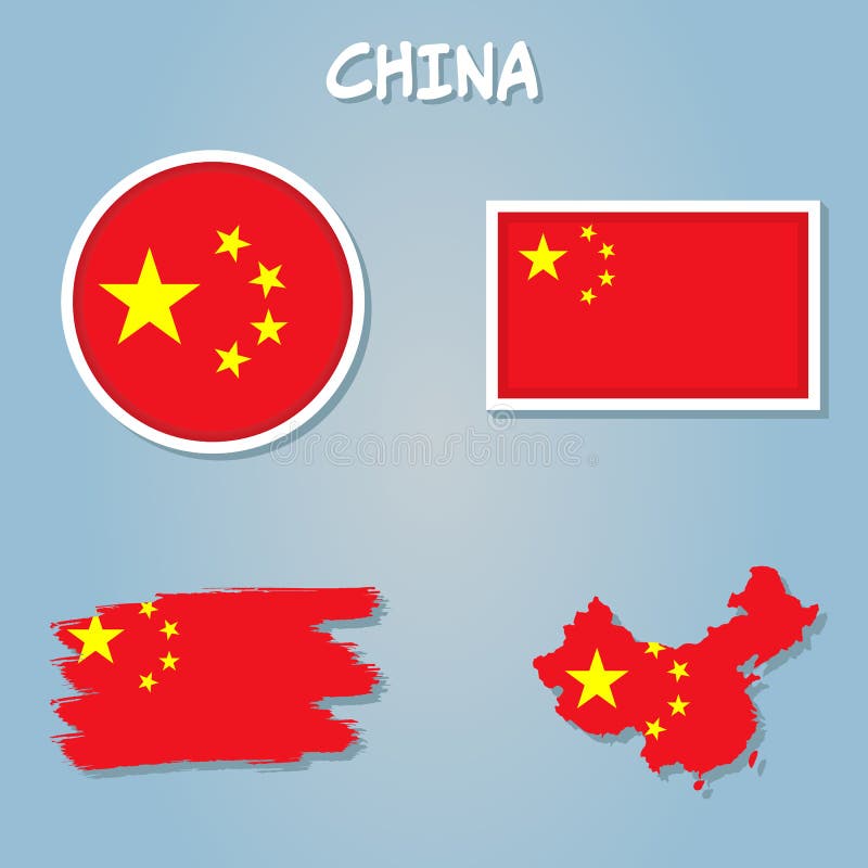 Creative Vector China Country Border Outline Map Made Flag Stock ... Creative Vector China Country Border Outline Map Made Flag Stock ...