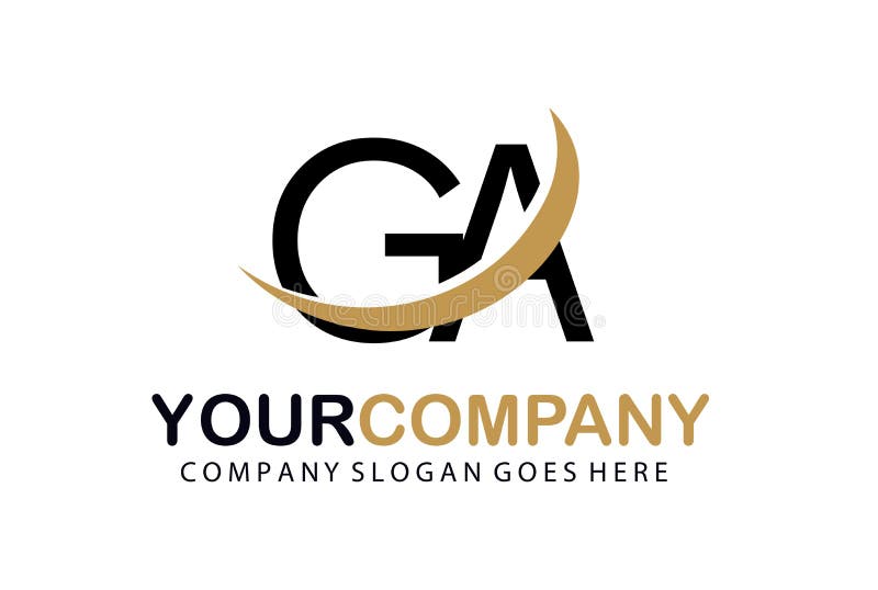 Creative Vector Elegant Monogram Letter GA Alphabet Symbol Stock Vector ...