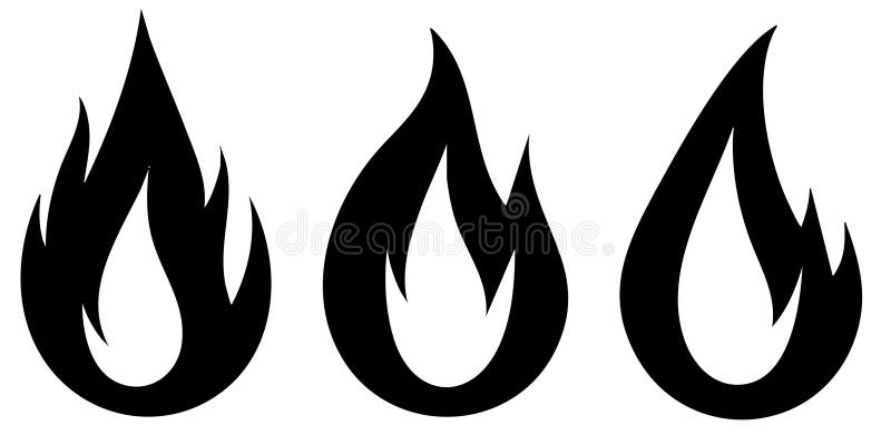 Creative Vector Flame Designs in Bold Silhouette Suitable for Various ...