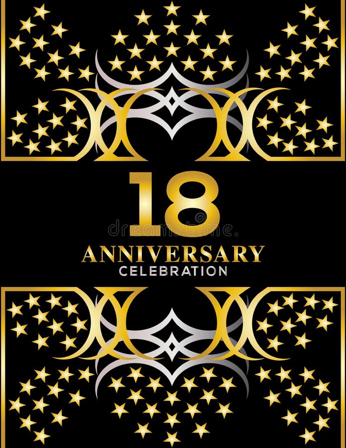Creative Vector Illustration of Anniversary Celebration of 18 Years ...