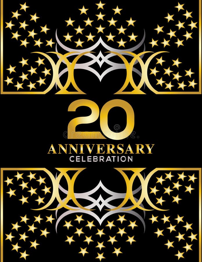 Creative Vector Illustration of Anniversary Celebration of 20 Years ...