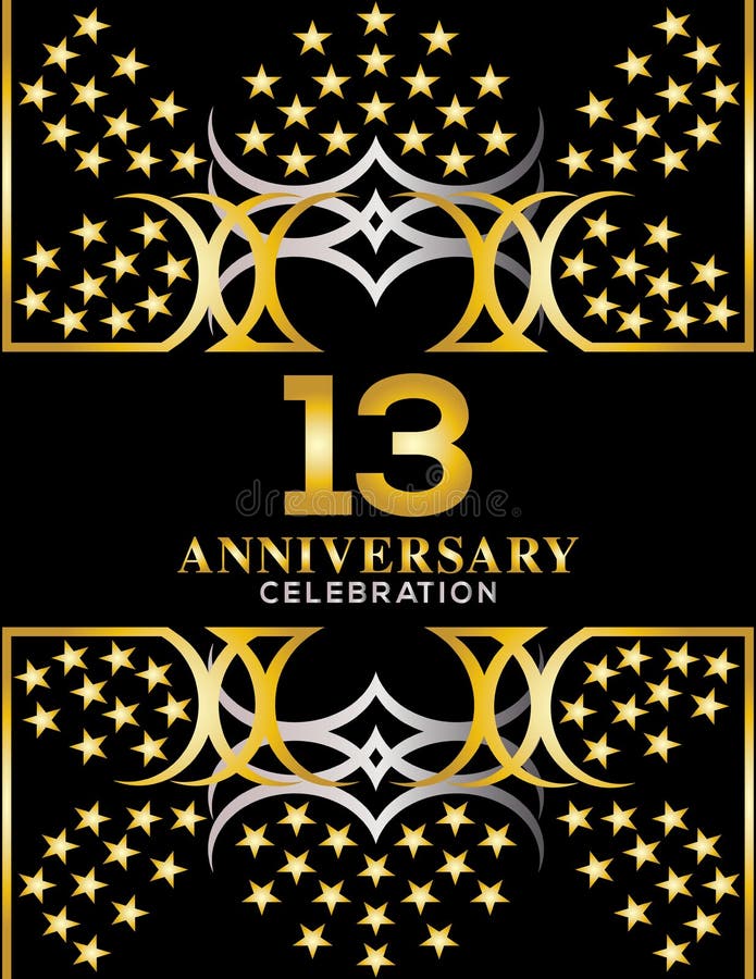 Creative Vector Illustration of Anniversary Celebration of 13 Years ...