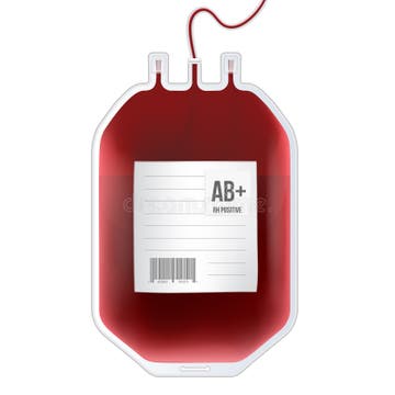 Creative Vector Illustration of Blood Bag with Type, Plastic Container ...