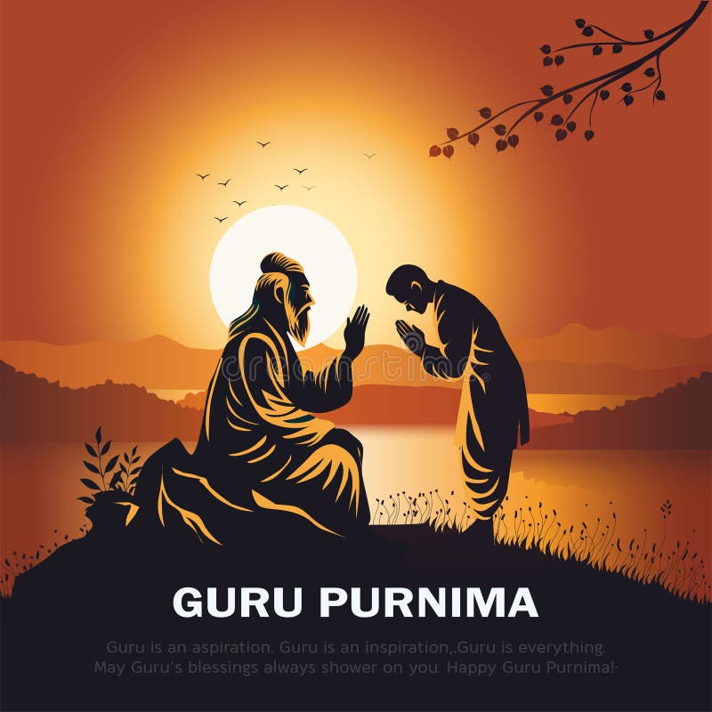 Guru Purnima Poster Design for Social Media Post, Template Banner Etc ...