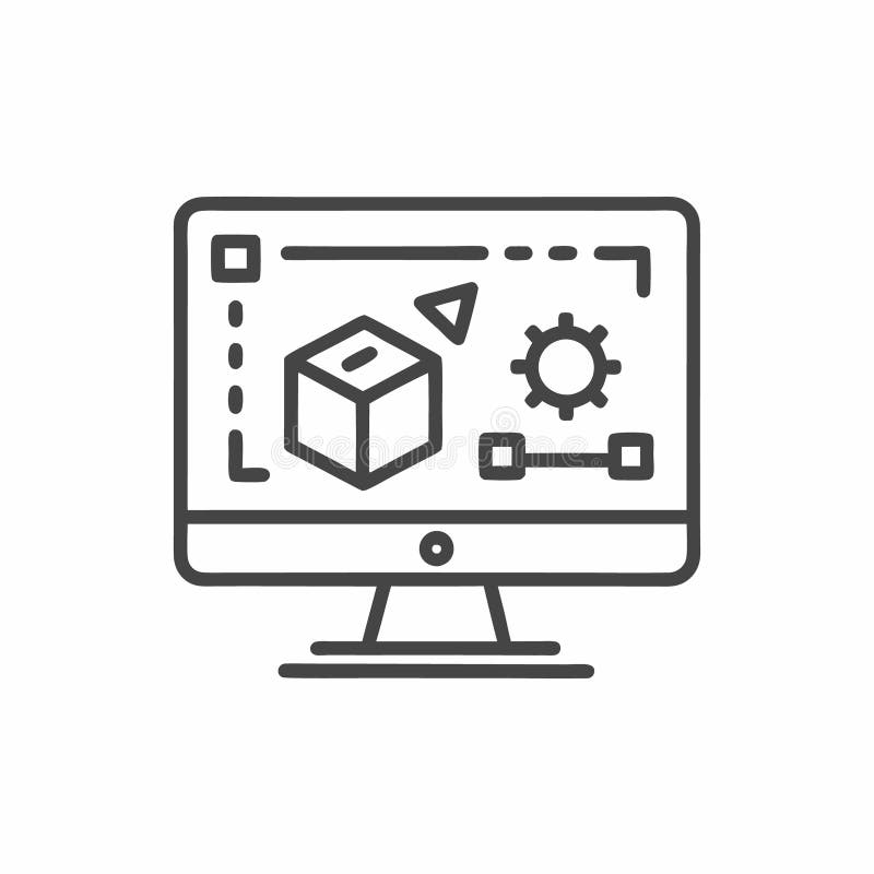 Creative Vector Illustration Depicting Digital Design Process on ...