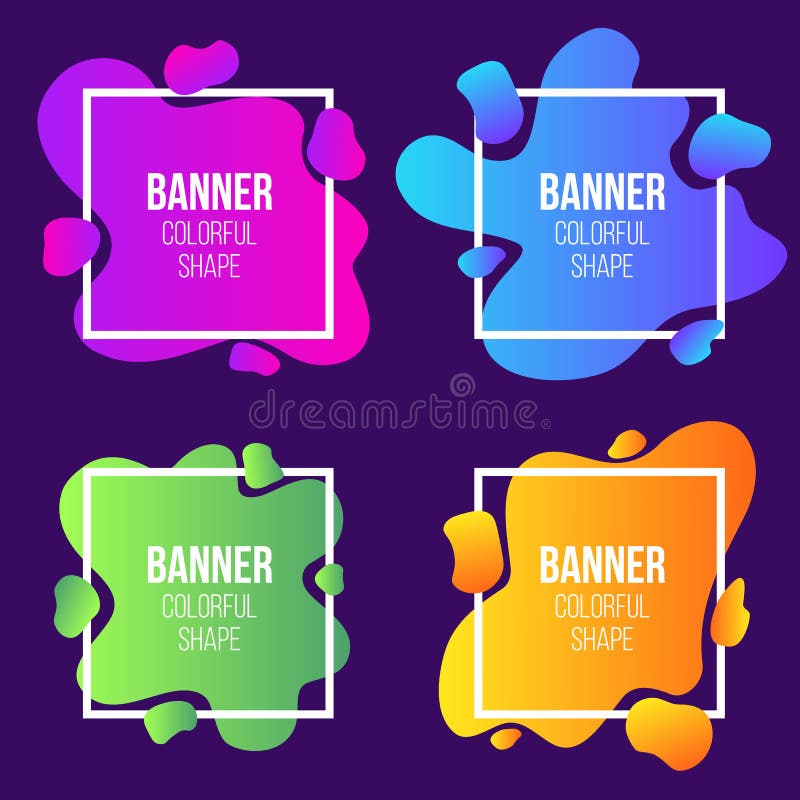 Creative Vector Illustration of Geometric Liquid Style Simple Form ...