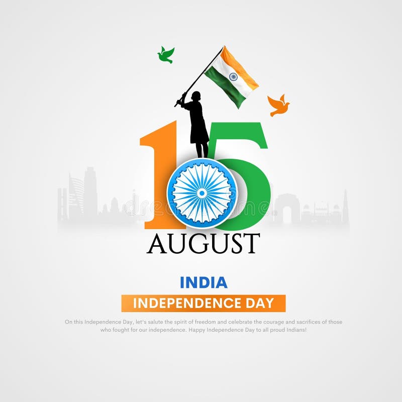 Creative Vector Illustration of Independence Day 15th of August Stock ...