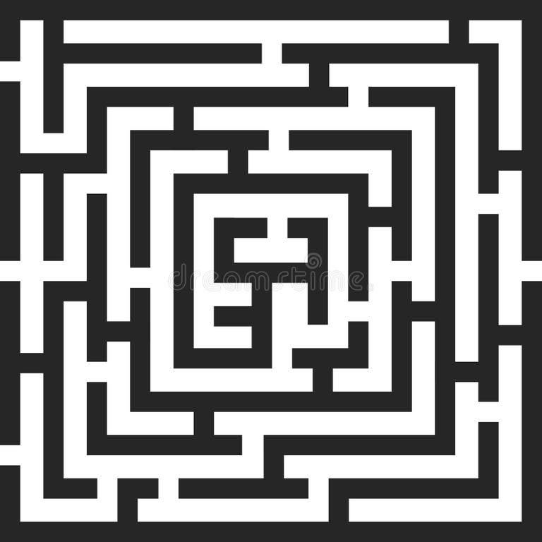Abstract Square Maze Transparent Background Stock Illustrations – 207 ...