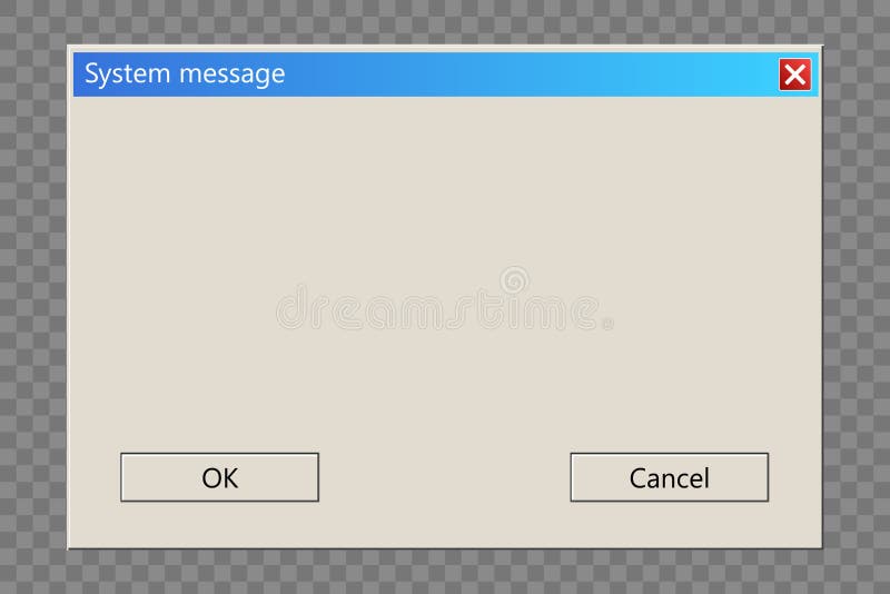 Creative Vector Illustration Of Operating System Message Template