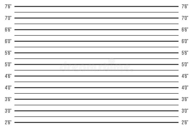 Creative Vector Illustration of Police Lineup, Mugshot Template with a ...