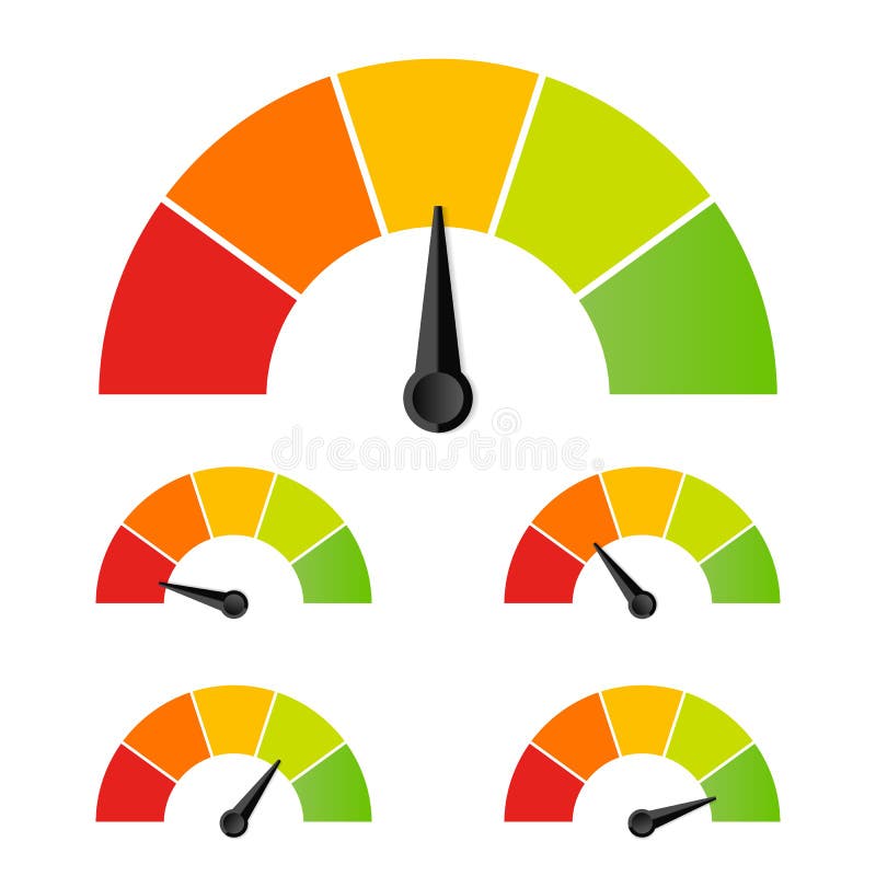 Creative Vector Illustration of Rating Customer Satisfaction Meter ...