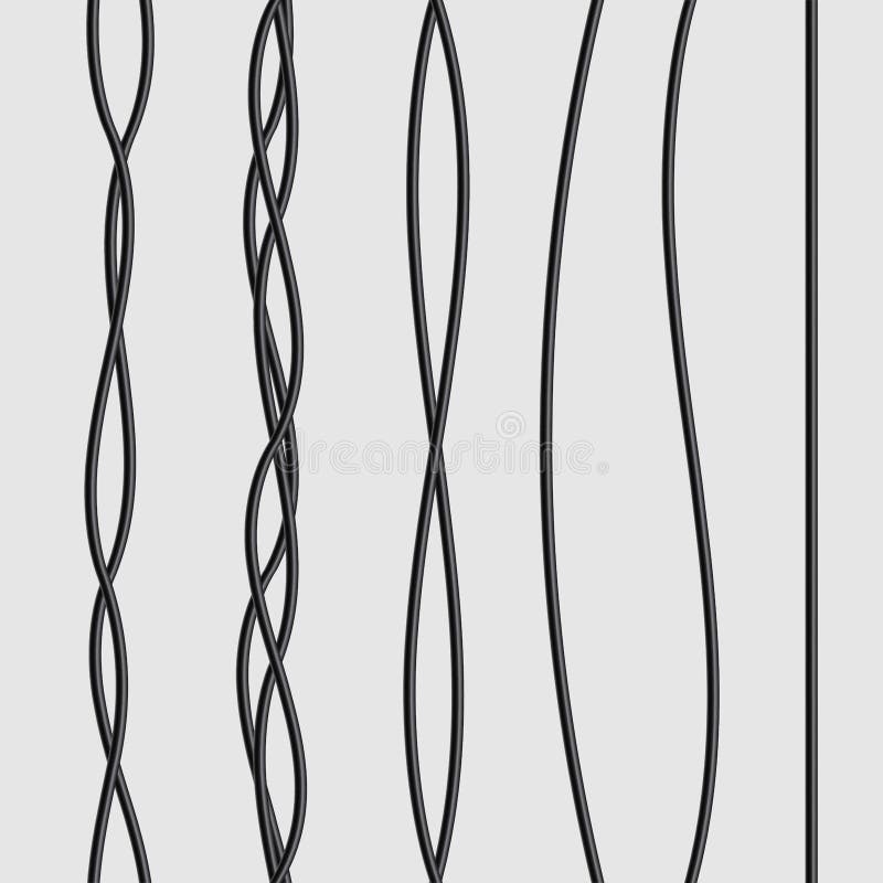 Creative Vector Illustration of Realistic Electrical Wires Flexible ...