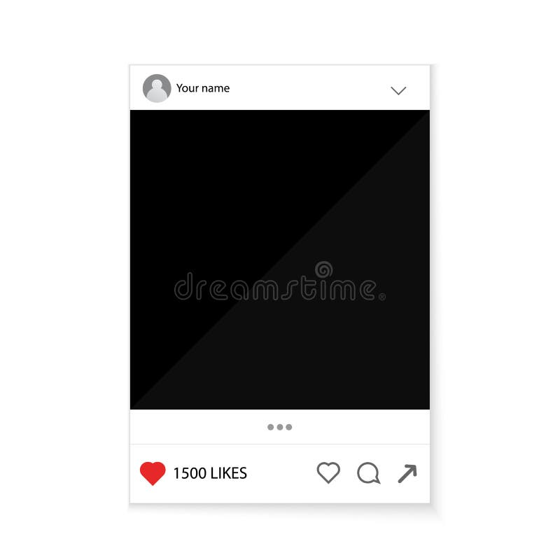 Creative Vector Illustration of Social Media Photo Prop Frame Isolated ...