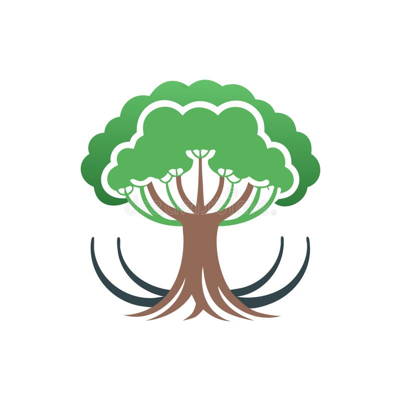 Stylized Tree Logo Vector Illustration: Nature, Growth, and Symbolism Stock Vector ...