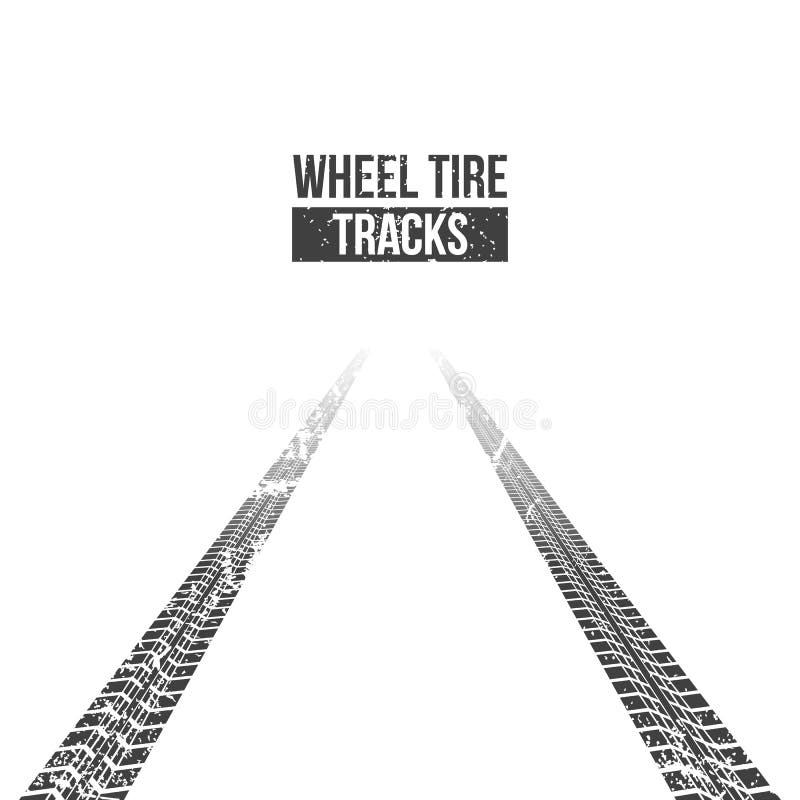 Creative Vector Illustration of Wheel Tire Tracks. Winding Trace Art ...
