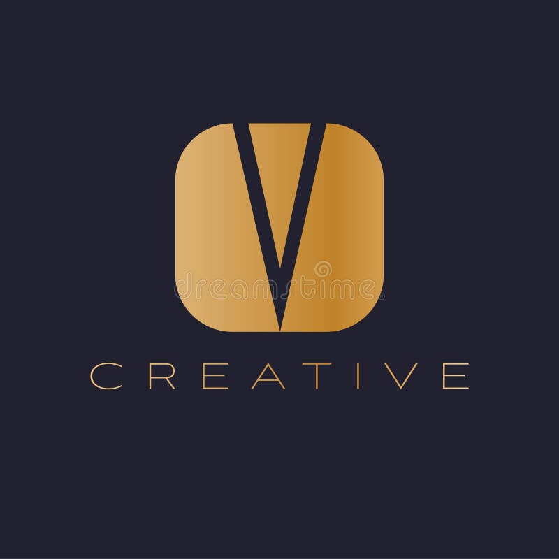 Creative Vector Logo Design. Letter V Logotype Stock Vector ...
