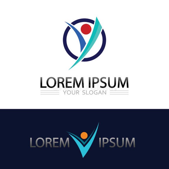 Creative Vector Logo of Human Figure with Abstract Circle Symbol Stock ...