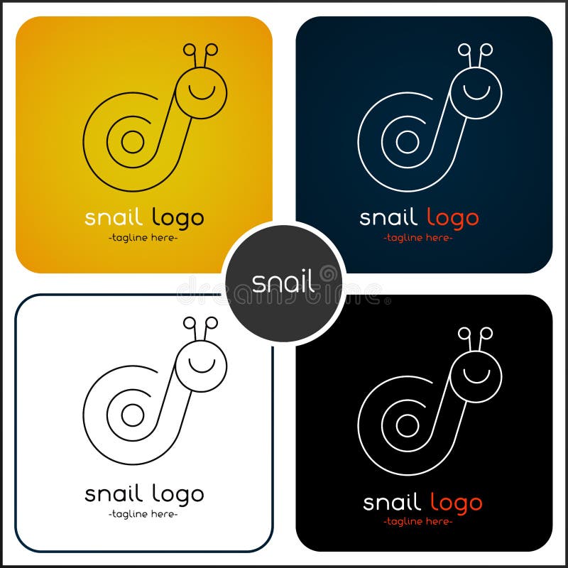 Zen art stylized snail stock vector. Illustration of difficulty - 75748966