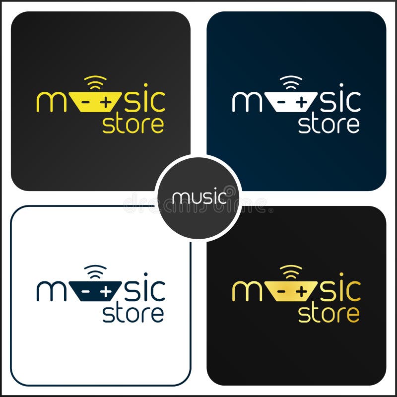 Creative Vector Logo Set Design for Music Store Stock Vector ...