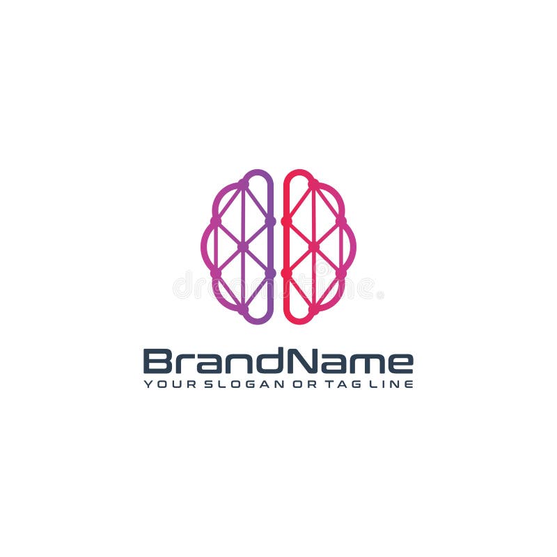 Creative Vector Logo Technology Brain Suitable for Internet it ...