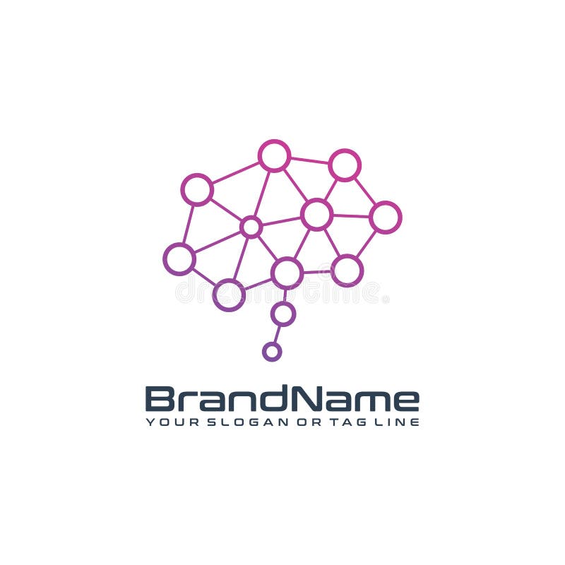 Creative Vector Logo Technology Brain Suitable for Internet it ...