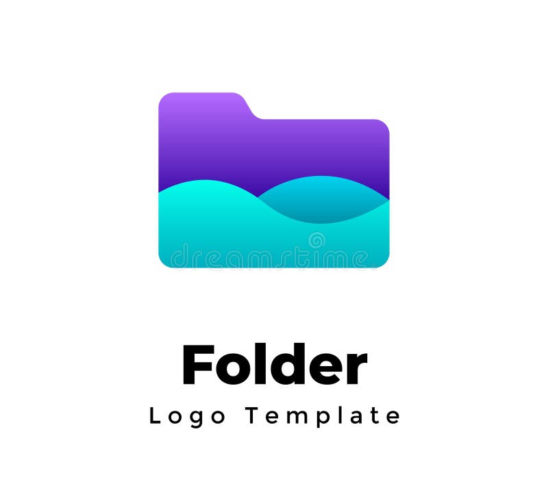 Creative Vector Logo Template. Abstract Folder Sign. Modern ...