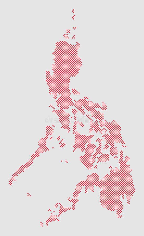 Creative Vector Map Philippines Made of Dots Stock Vector ...