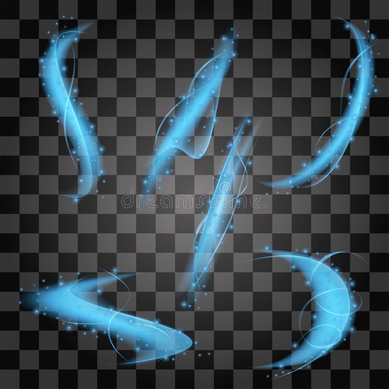 Concept Vector Set of Shining Spiral Items Stock Vector - Illustration ...