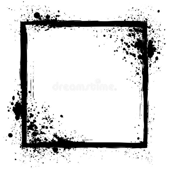 Creative Vector Shape Featuring a Bold Frame with Splatter Texture for ...