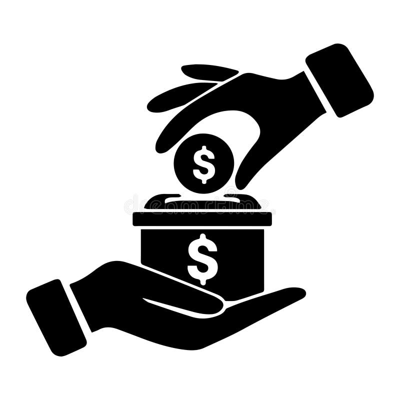 A Meaningful Donation Logo Vector Silhouette Illustration Stock Vector ...