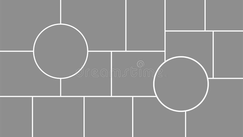 Creative Vector Template Collage Consisting of 16 Frames for a Photo of ...