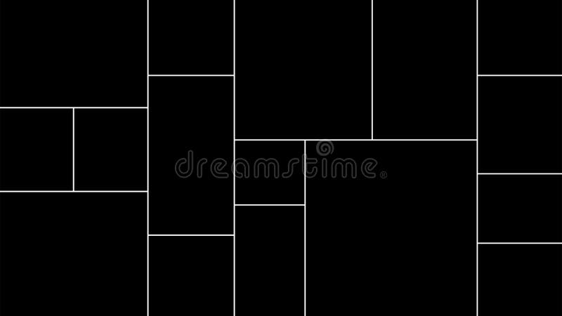 Creative Vector Template Collage Consisting of 16 Frames for a Photo of ...