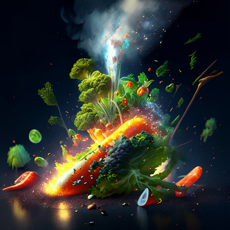 Vegetable Explosion Stock Illustrations – 1,528 Vegetable Explosion ...