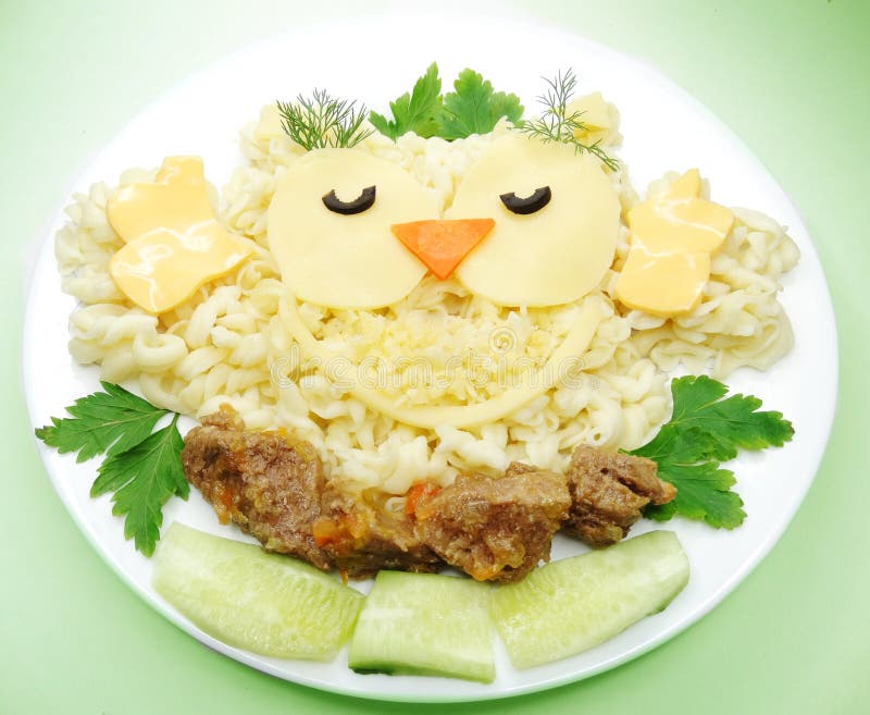 Creative Vegetable Food Dinner Bird Form Stock Photo - Image of ...