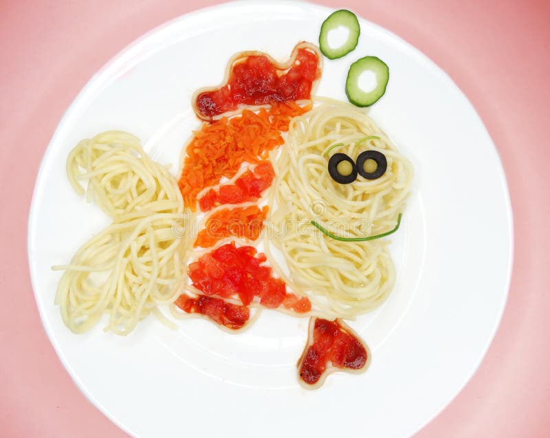 Creative Vegetable Food Dinner Fish Form Stock Photo - Image of garnish ...