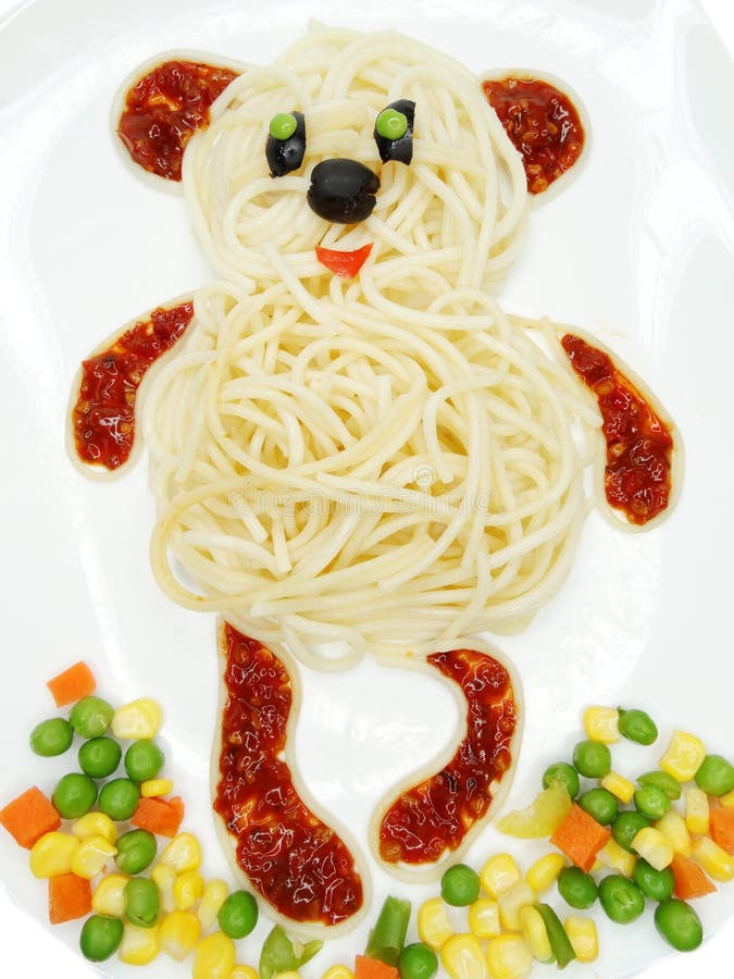 Creative Vegetable Food Dinner Form Bear Stock Photo - Image of ...