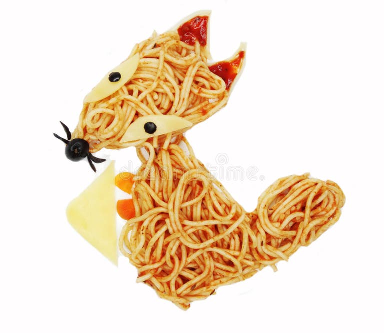 Creative Vegetable Food Dinner Fox Form Stock Image - Image of green ...