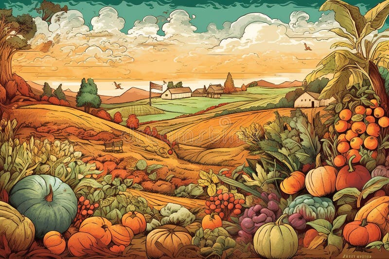 Harvesting Scenes Stock Illustrations – 223 Harvesting Scenes Stock ...
