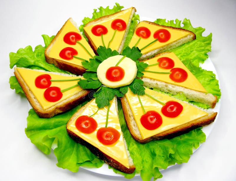 Creative Vegetable Sandwich with Cheese Stock Photo - Image of fantasy ...