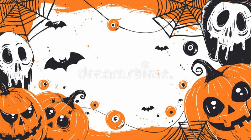 Creative Vertical Halloween Scene Stock Vector - Illustration of ...