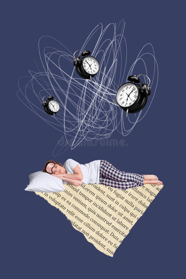 Creative Vertical Planning Template Collage of Young Sleeping Girl ... Creative Vertical Planning Template Collage of Young Sleeping Girl ...