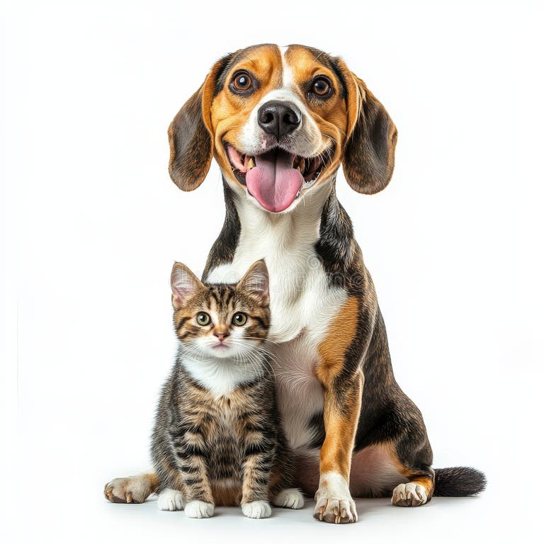 Creative Vibrant Engaging Modern Dog and Cat Design Drawing Graphics ...