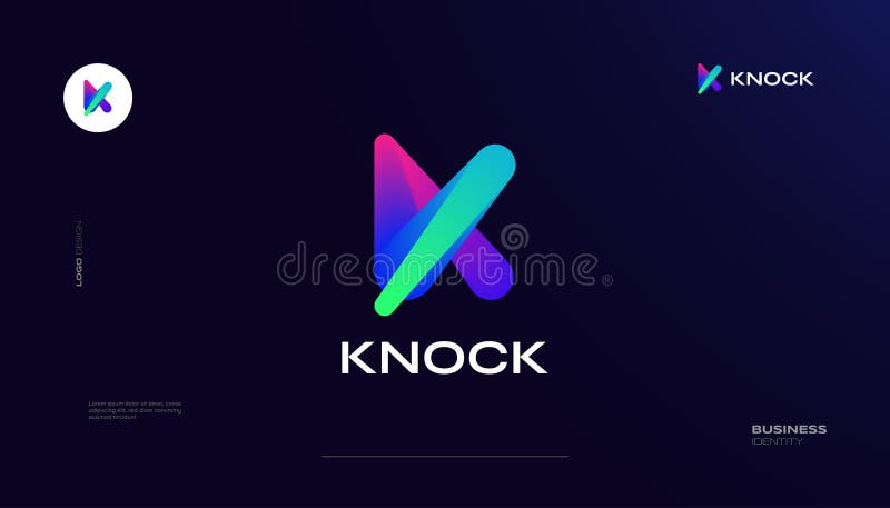 Creative and Vibrant Letter K Logo Design with Colorful Gradient ...