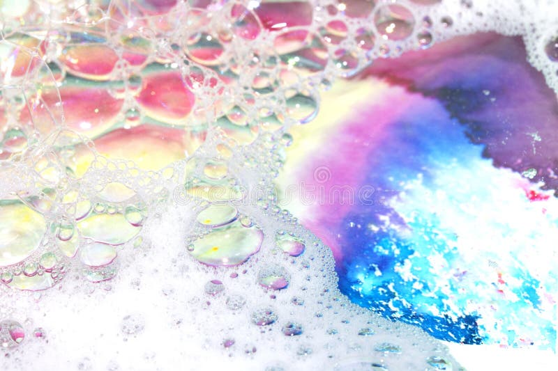 Creative Vibrant Rainbow Water Bubble and Watercolour Background ...